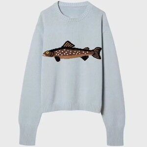 Sweaters | Baby Blue Gone Fishing Sweater | Poshmark